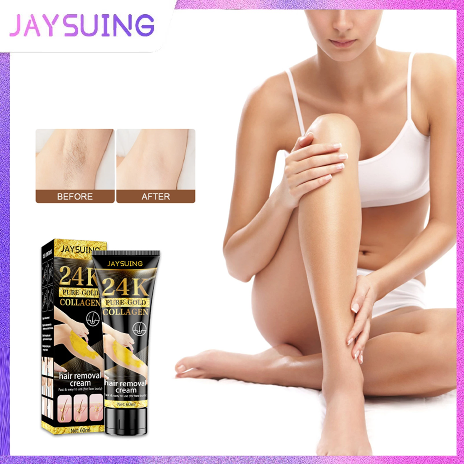 Jaysuing 24K Pure Gold Collagen Hair Removal Cream | Jaysuing Official Website