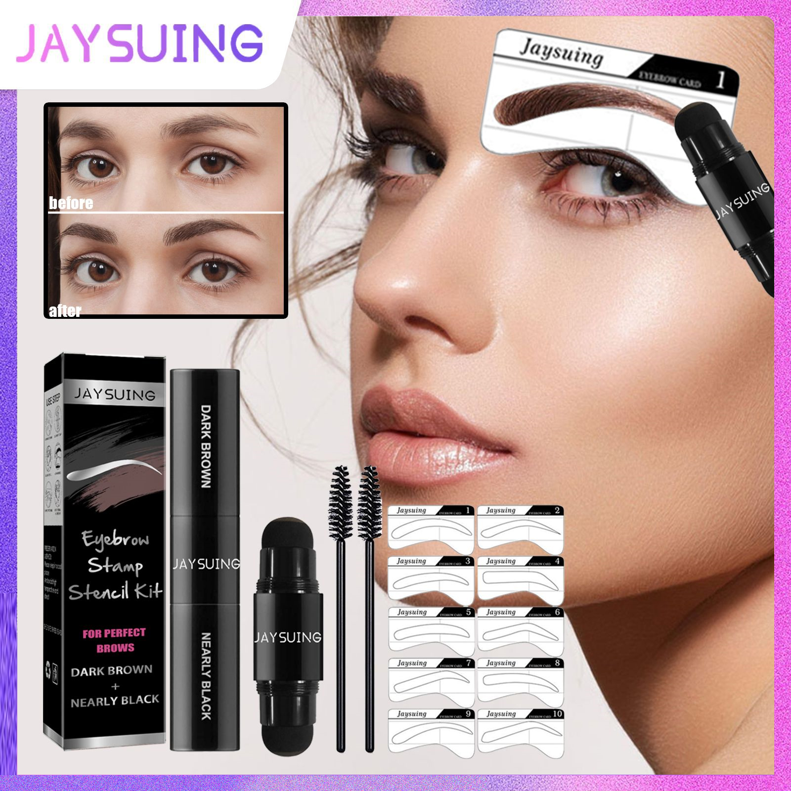 Jaysuing Eyebrow Stamp Stencil Kit | Jaysuing Official Website