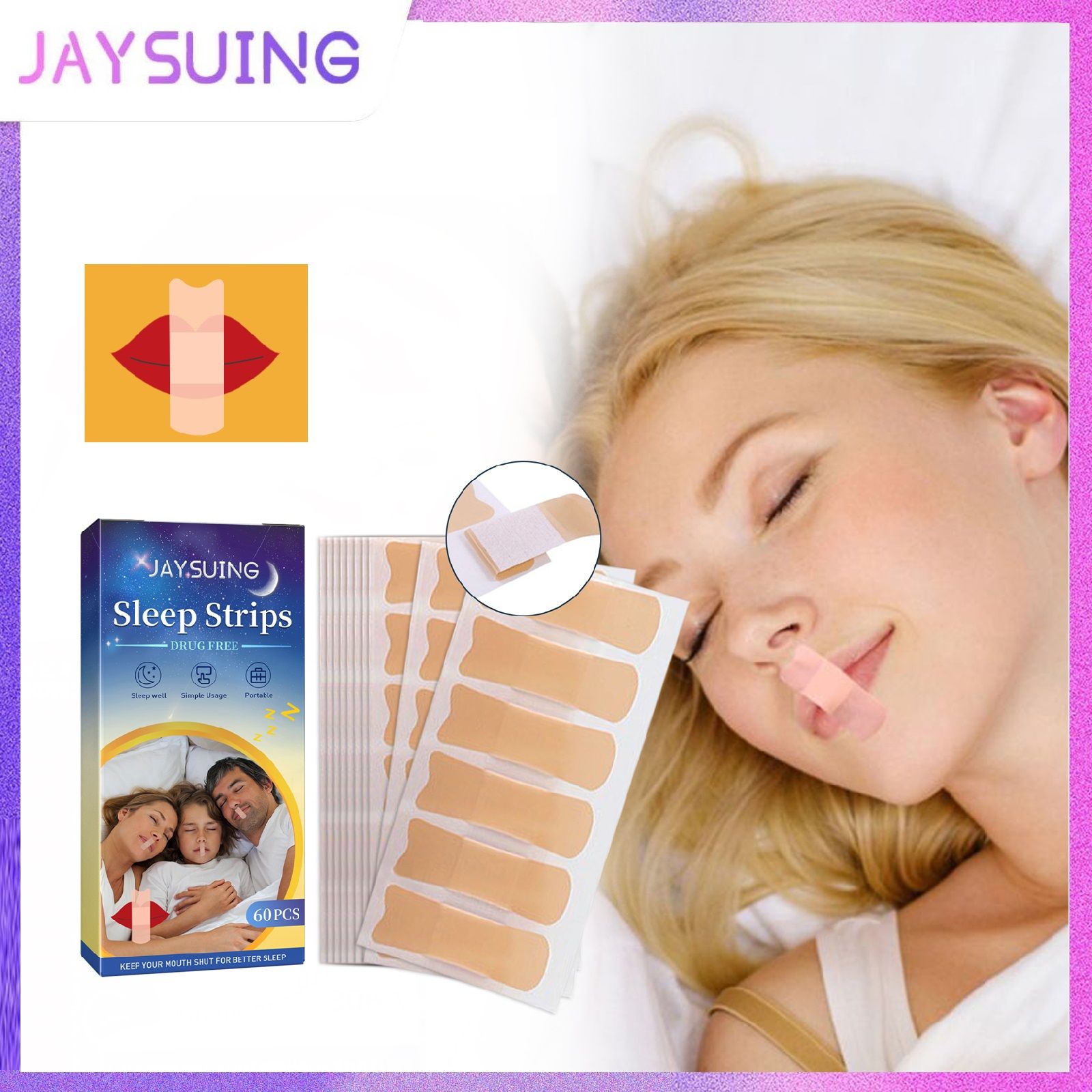 Jaysuing Anti Snore Sticker Improve Sleep Mouth Tape | Jaysuing Official Website